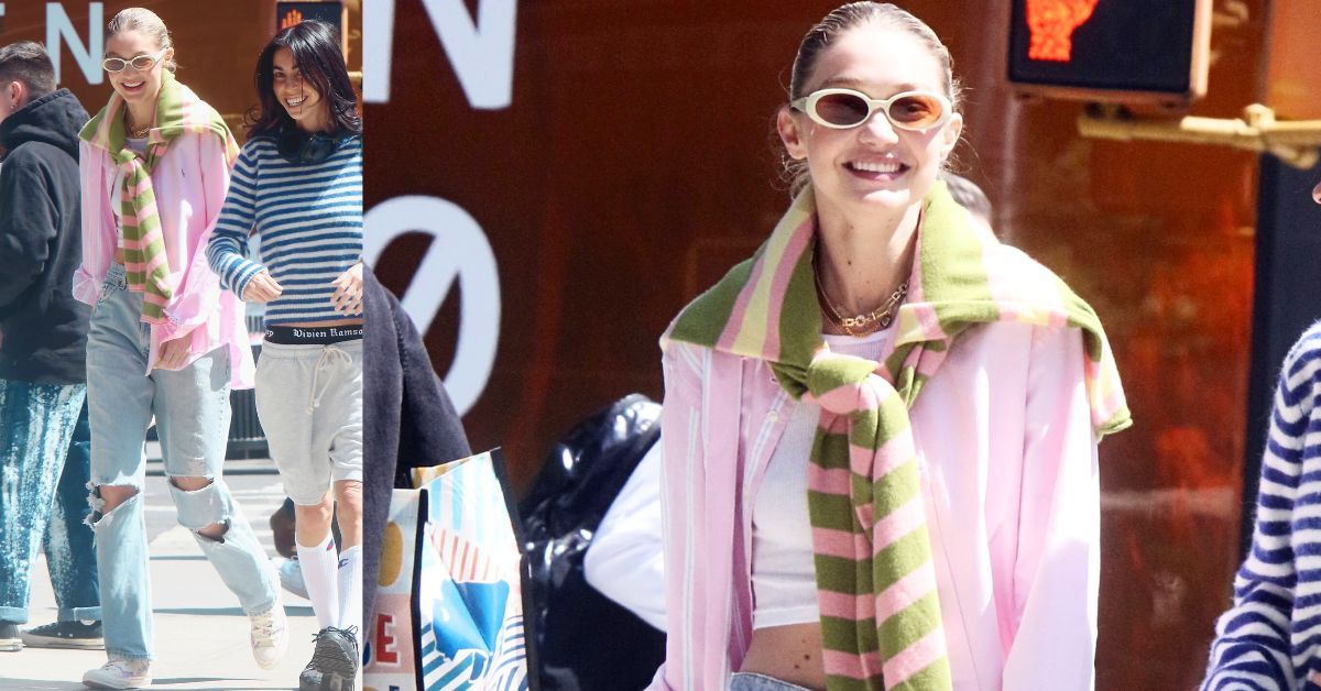 Gigi Hadid Steps Out Pretty In Pink And Ready For Spring