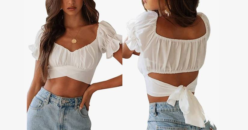 The Trendiest Crop Tops Our Favorite Celebrities Like Madelyn Cline ...