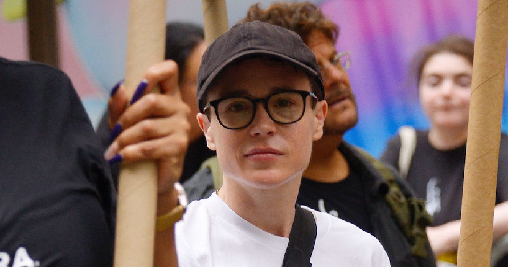 Elliot Page Joins The Picket Line With ‘Drag Race’ Star Peppermint ...