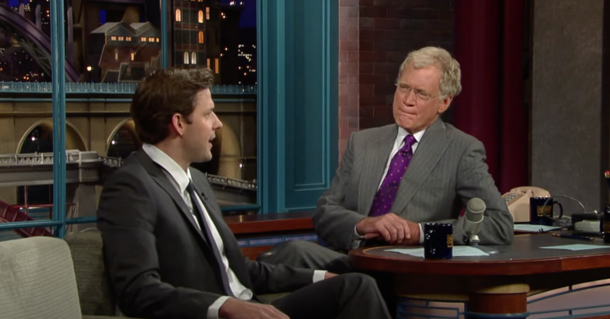 John Krasinski Had To Lie With David Letterman During Their Late Show ...