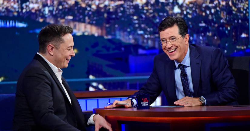Stephen Colbert Called Elon Musk A 'Supervillain' To His Face During ...
