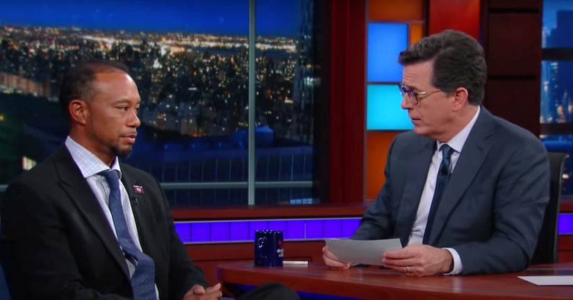 Tiger Woods' Interview With Stephen Colbert Took An Emotional Turn For ...