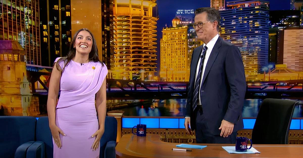 Stephen Colbert's Guest Alexandria Ocasio-Cortez Was Overcome With ...