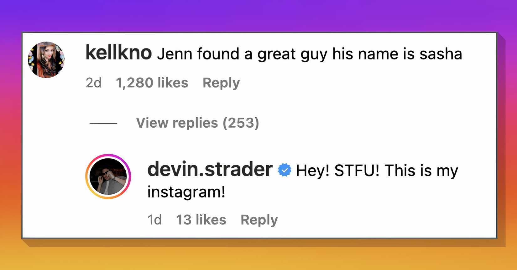 DWTS' Ezra Sosa Stands Up For Jenn, Sasha In Devin Strader's Instagram ...